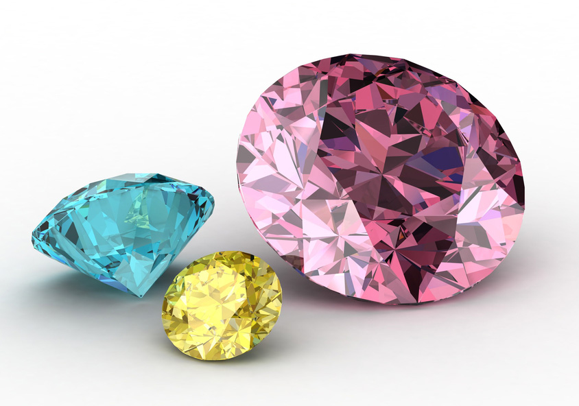 coloured diamonds